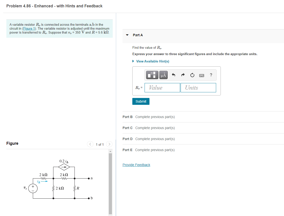 Solved Problem 4.86 - Enhanced - with Hints and Feedback A | Chegg.com