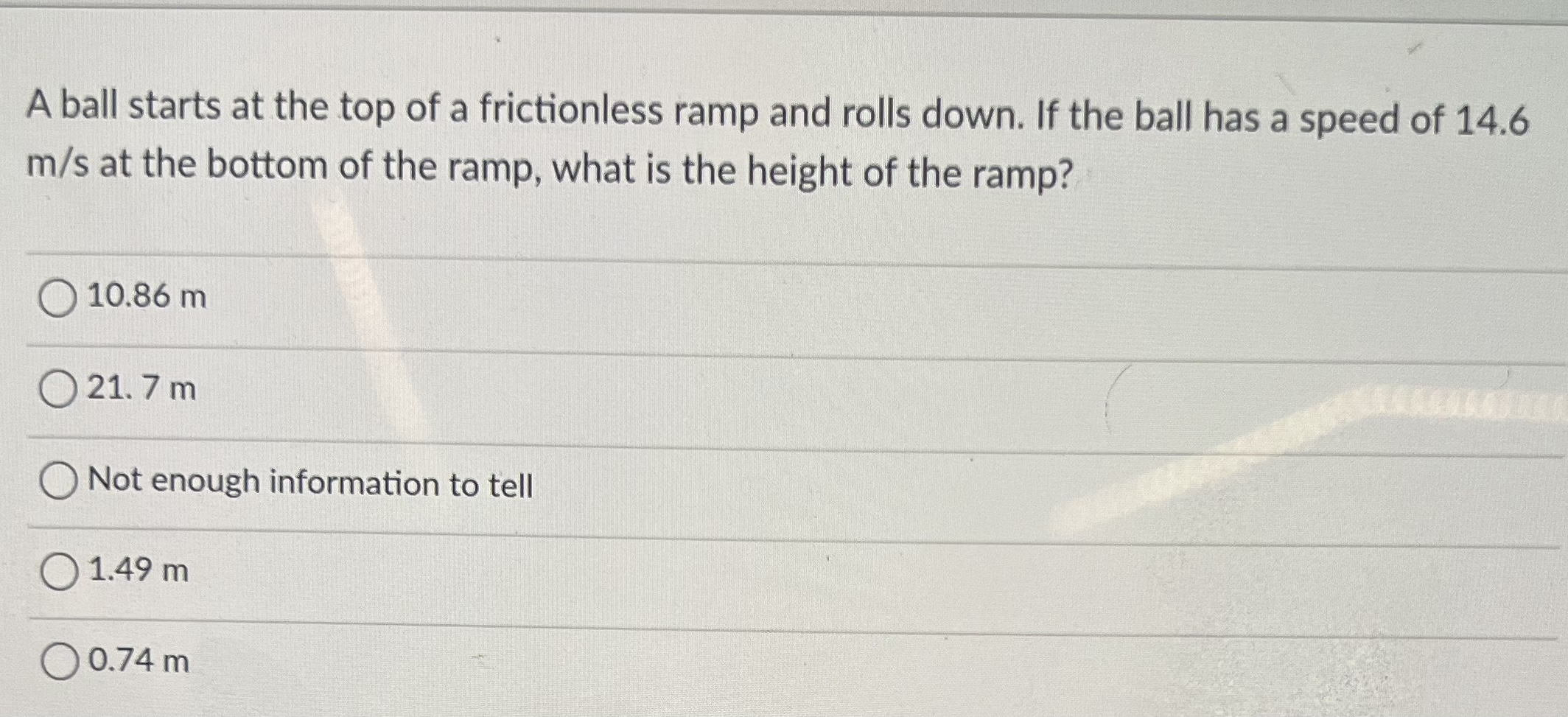 Solved A ball starts at the top of a frictionless ramp and | Chegg.com