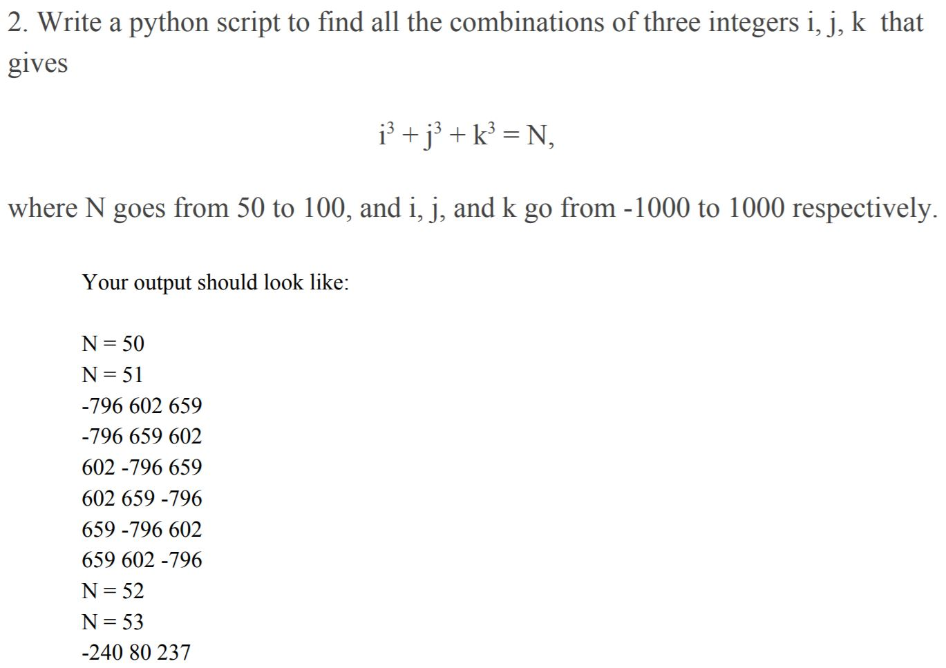 2. Write a python script to find all the combinations | Chegg.com