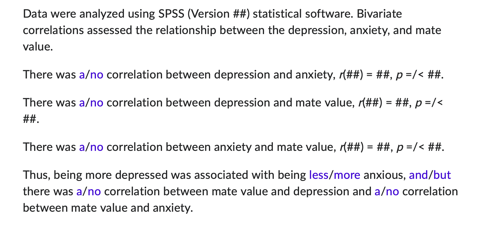 Solved Data were analyzed using SPSS (Version \#\#) | Chegg.com