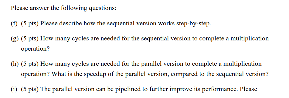 (a) Sequential version (b) Parallel versionPlease | Chegg.com
