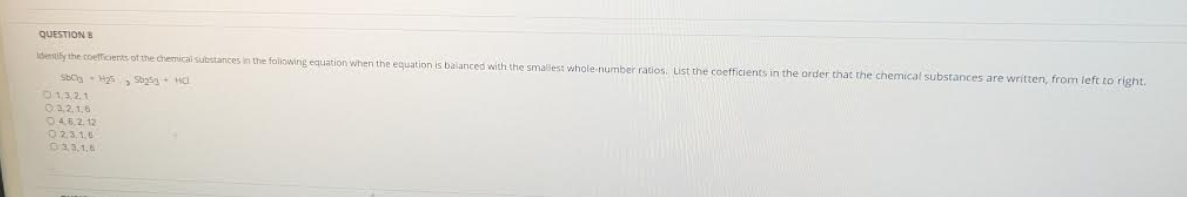 Solved ldentify the coefficients of the chemical substances | Chegg.com