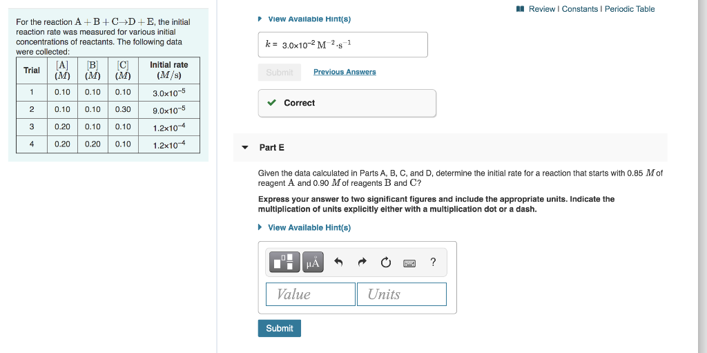 Solved Given the data calculated in Parts A, B, C, and D, | Chegg.com