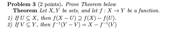 Solved Problem 3 (2 points). Prove Theorem below Theorem Let | Chegg.com