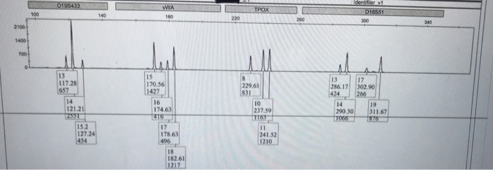 In the following electropherograms, identify the | Chegg.com