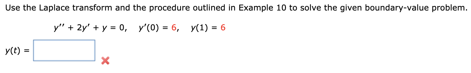 Solved Use the Laplace transform and the procedure outlined | Chegg.com