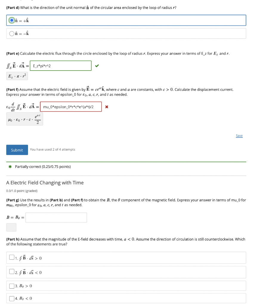Solved (Part d) What is the direction of the unit normal în | Chegg.com