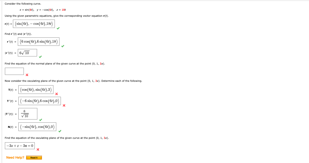 Solved Consider the following curve. | Chegg.com
