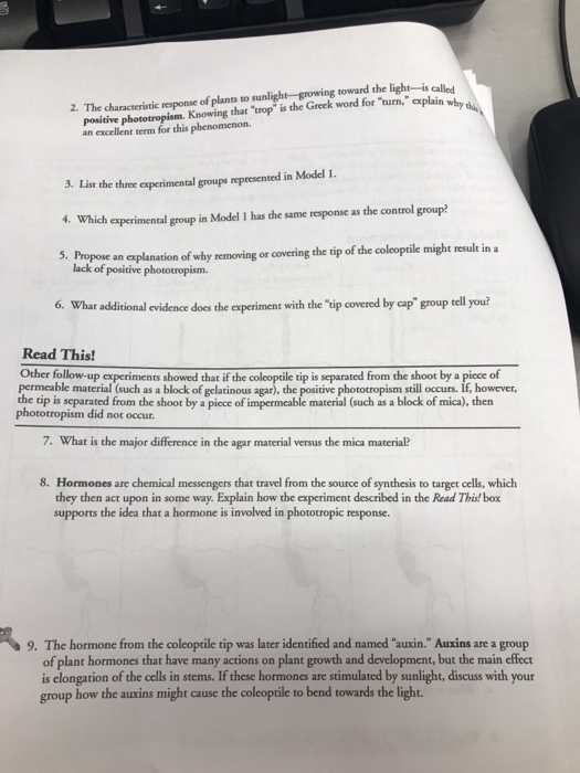 Solved Plant Hormones How do plant hormones plant gowth and | Chegg.com