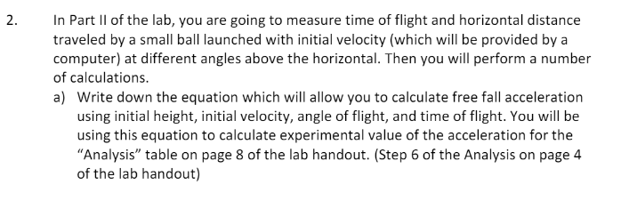 Solved 2. In Part II of the lab, you are going to measure | Chegg.com