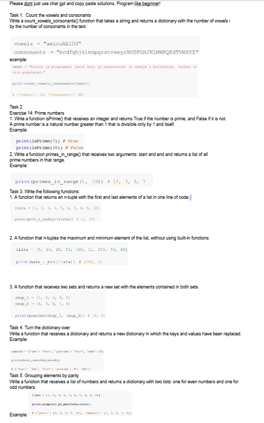 Solved Please program like begginer! copy/paste solutions | Chegg.com