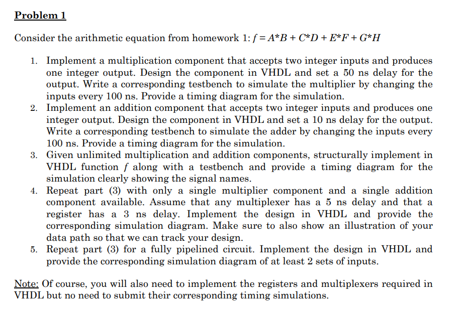 Solved Consider the arithmetic equation from homework | Chegg.com