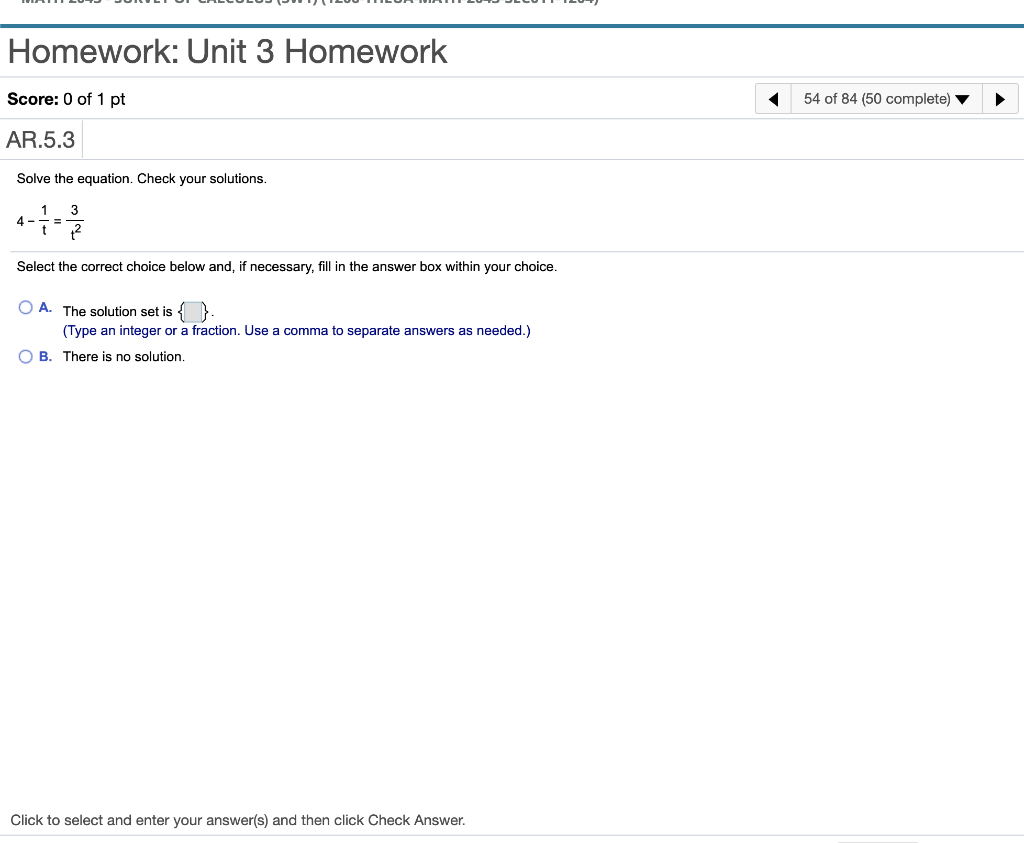 Solved Homework: Unit 3 Homework Score: 0 of 1 pt 54 of 84 | Chegg.com