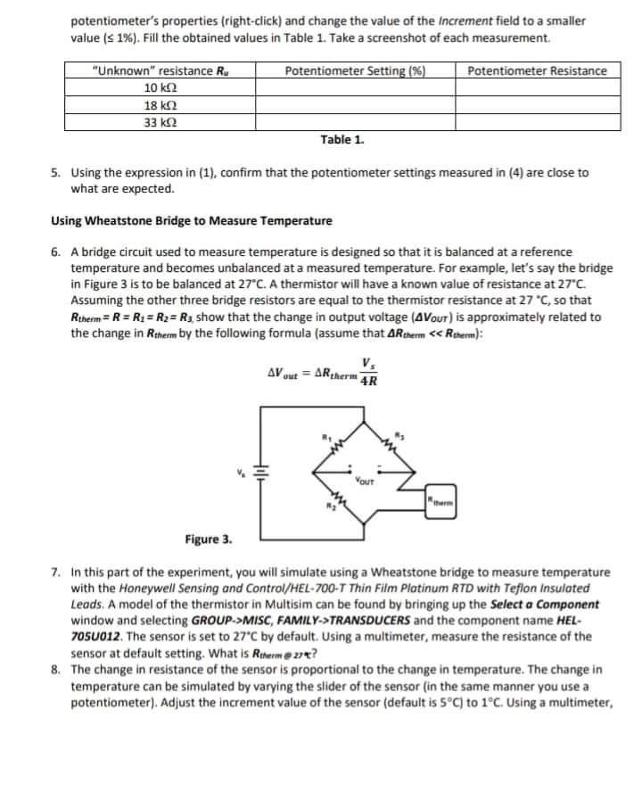 Balanced Wheatstone Bridge The Wheatstone Bridge | Chegg.com