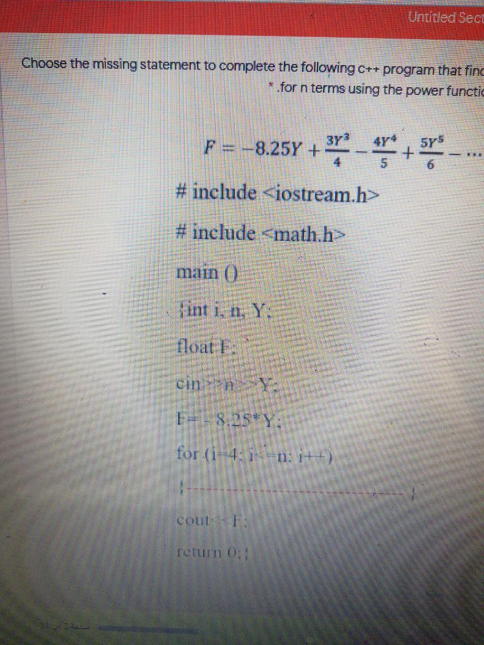 Solved Unified Sec. Choose the missing statement to complete | Chegg.com