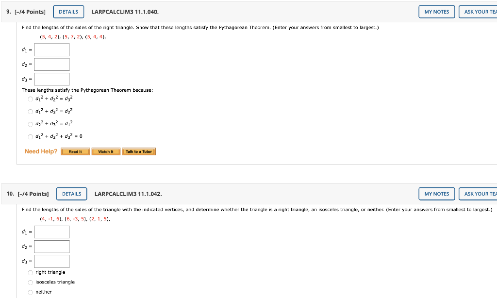 Solved 9. [-14 Points) DETAILS LARPCALCLIM3 11.1.040. MY | Chegg.com Solved 9. [-14 Points) DETAILS LARPCALCLIM3 11.1.040. MY | Chegg.com