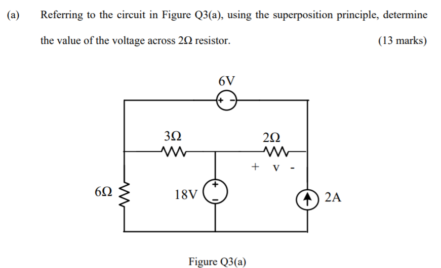 Solved (a) Referring to the circuit in Figure Q3(a), using | Chegg.com