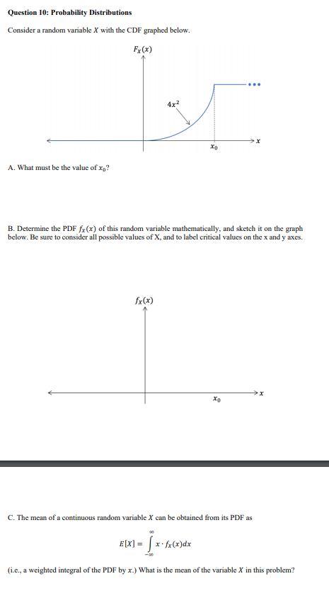 Solved Question 10: Probability Distributions Consider a | Chegg.com