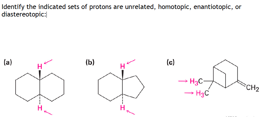 Solved Identify the indicated sets of protons are unrelated, | Chegg.com