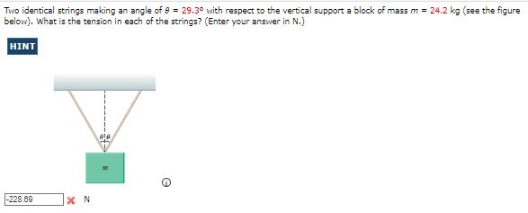 Solved 1 ﻿two Identical Strings Making An Angle Of θ 29 3°