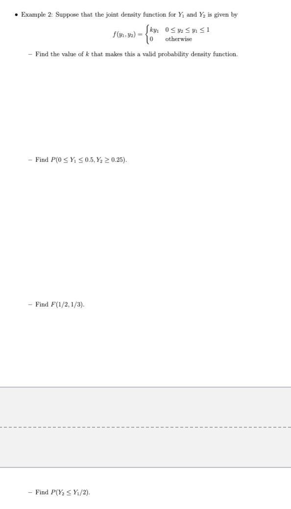 Solved • Example 2: Suppose that the joint density function | Chegg.com