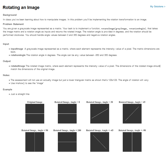 Solved Rotating an lmage Background In class you've been | Chegg.com