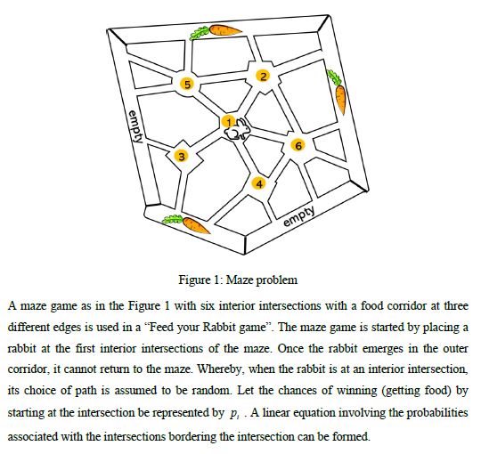 Solved empty empty Figure 1: Maze problem A maze game as in | Chegg.com