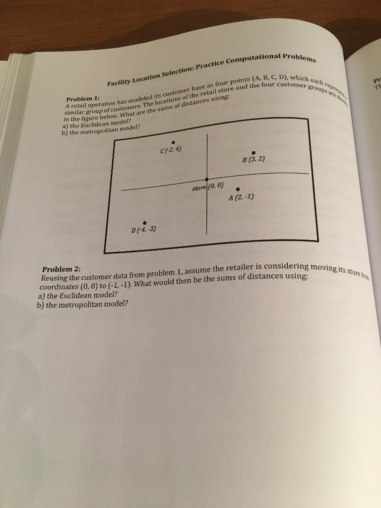 Solved Facility Location Selection: Practice Computational | Chegg.com