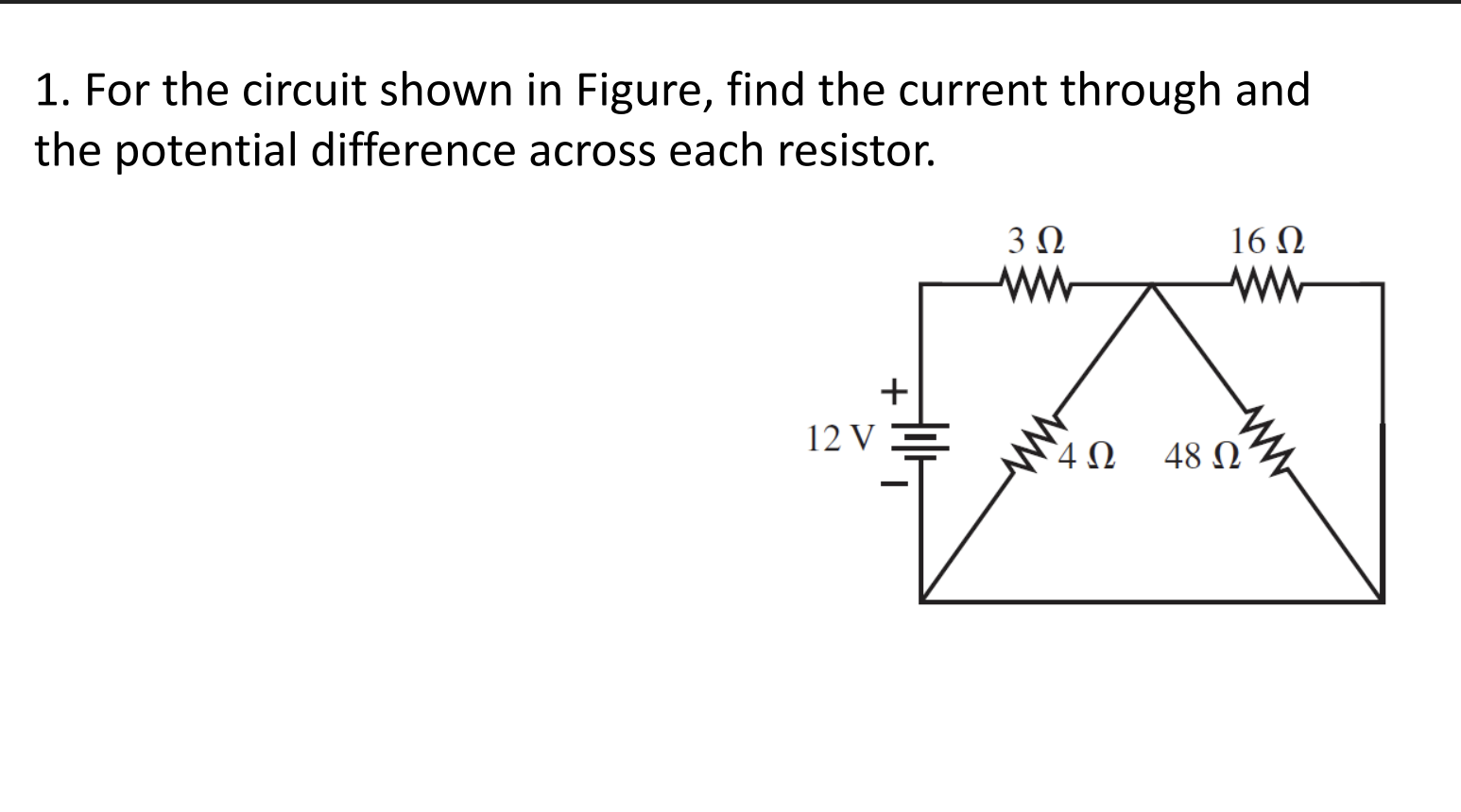 1 For The Circuit Shown In Figure Find The Current