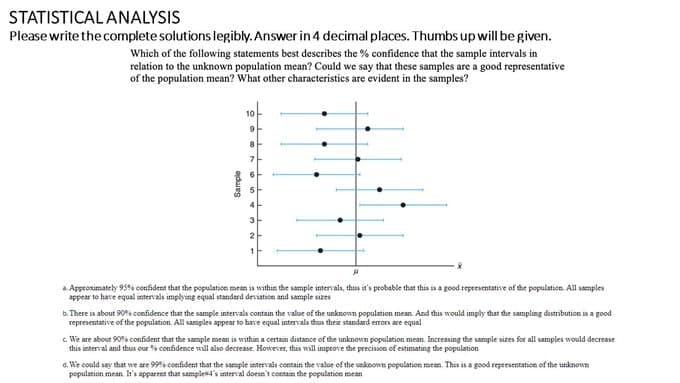 Solved STATISTICAL ANALYSIS Please write the complete | Chegg.com