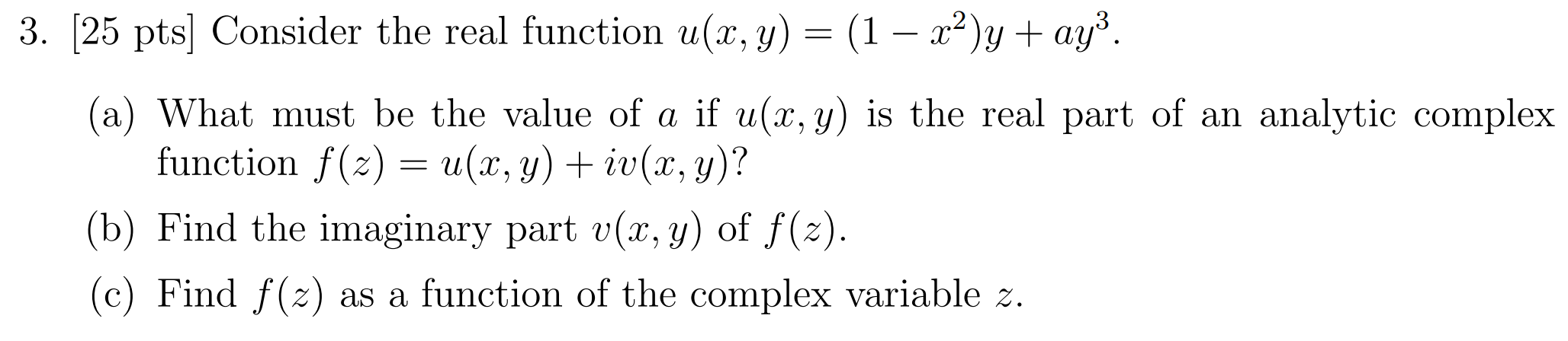 Solved 25pts ﻿Consider the real function | Chegg.com