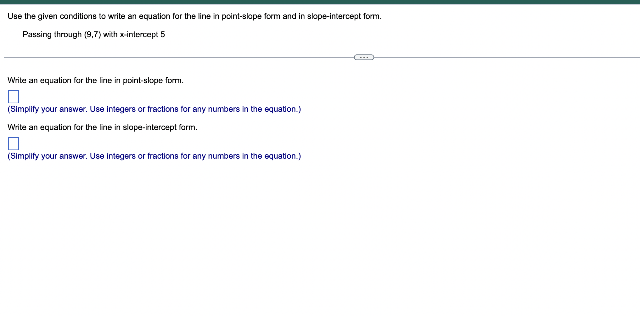 Solved Use the given conditions to write an equation for the | Chegg.com