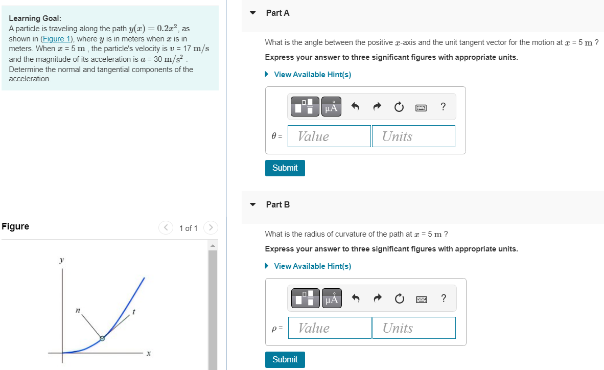 Solved Learning Goal: Part A A particle is traveling along | Chegg.com