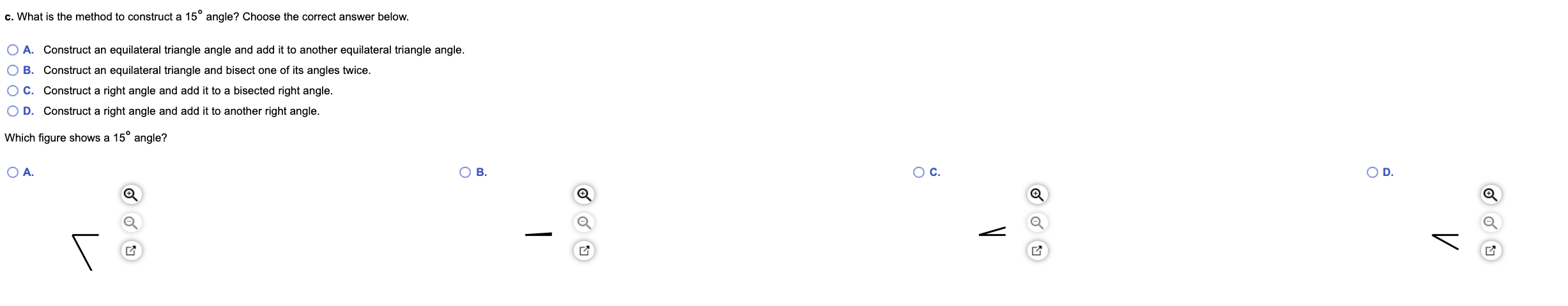 Solved Use a compass and straightedge to construct angles | Chegg.com