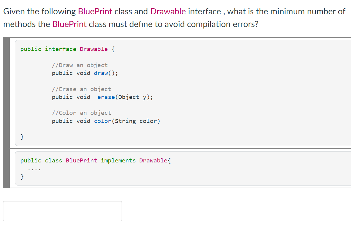 Solved Source Code: public interface Drawable { | Chegg.com
