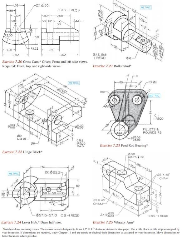 Solved Please do it all with SolidWorks and upload all files | Chegg.com