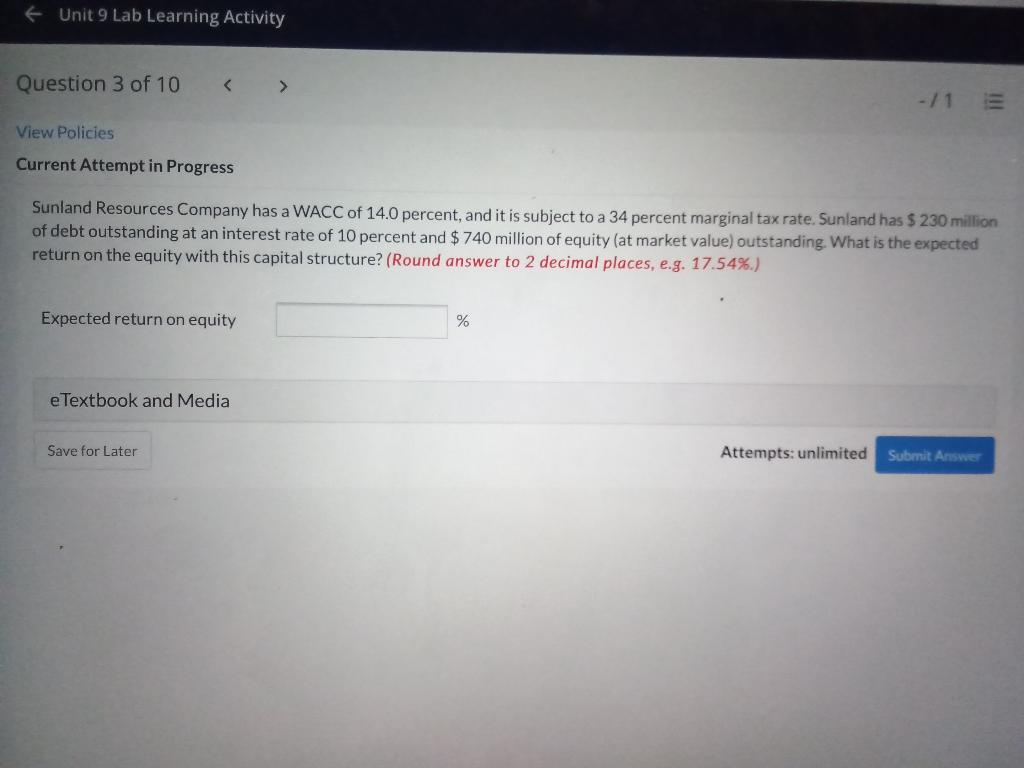 Solved 6 Unit 9 Lab Learning Activity Question 3 of 10 View | Chegg.com
