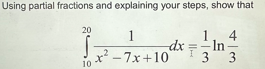 Solved Using partial fractions and explaining your steps, | Chegg.com