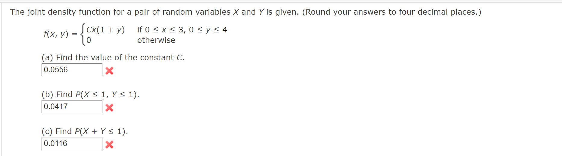 Solved The Joint Density Function For A Pair Of Random 7659