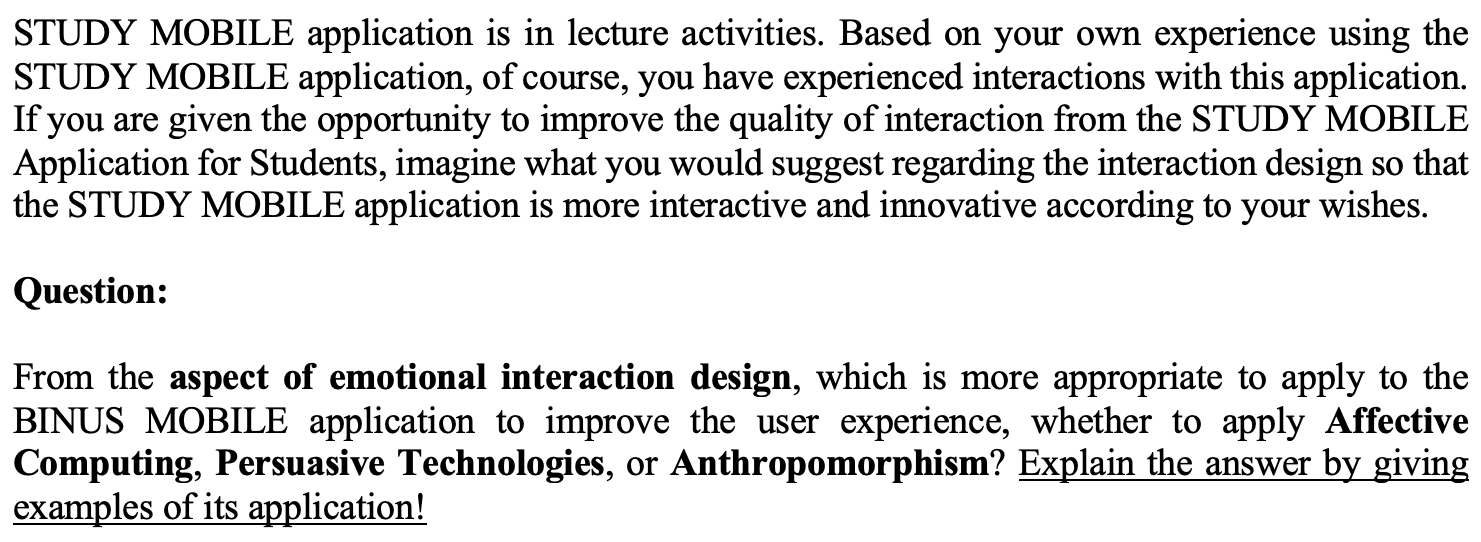 STUDY MOBILE application is in lecture activities. | Chegg.com