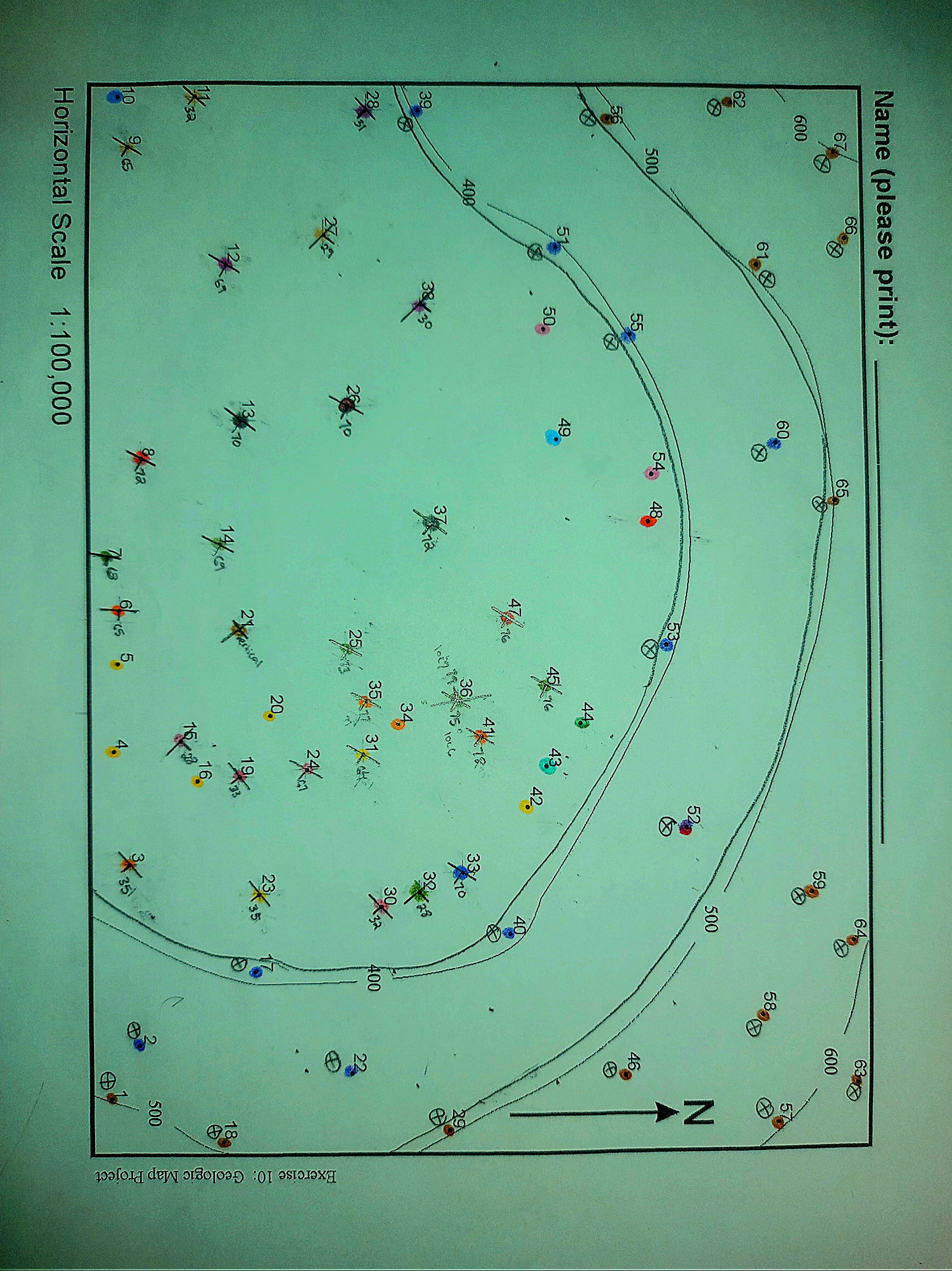 Solved Hello, I need help creating a geological map. I am | Chegg.com