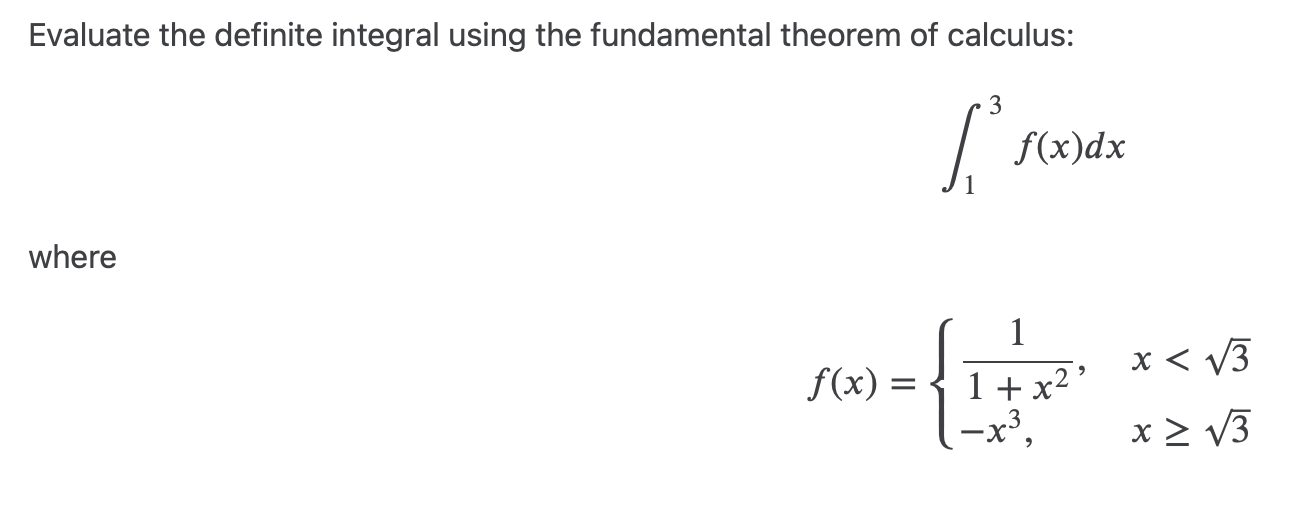 Solved Evaluate the definite integral using the fundamental | Chegg.com