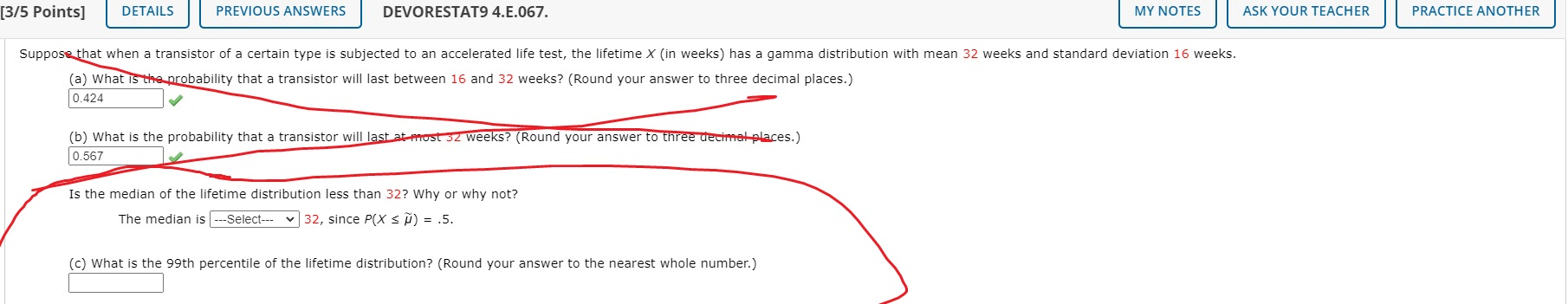 Solved [3/5 Points] DETAILS PREVIOUS ANSWERS DEVORESTAT9 | Chegg.com