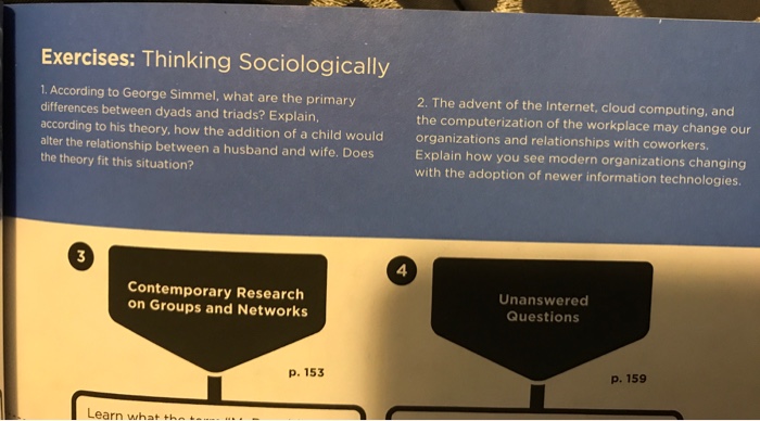 Solved Exercises: Thinking Sociologically 1. According to | Chegg.com