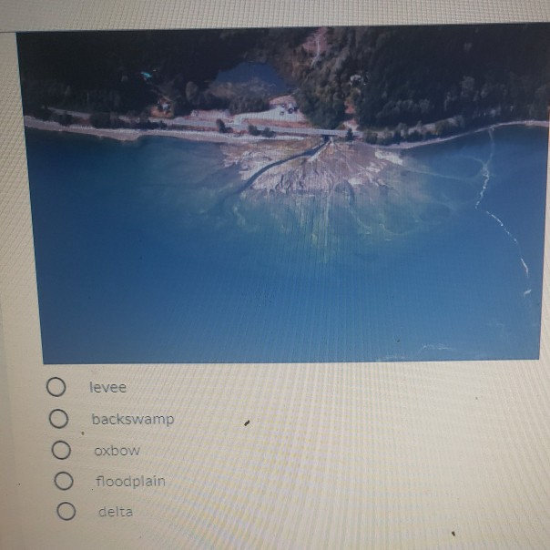 O levee backswamp oxbow floodplain delta | Chegg.com