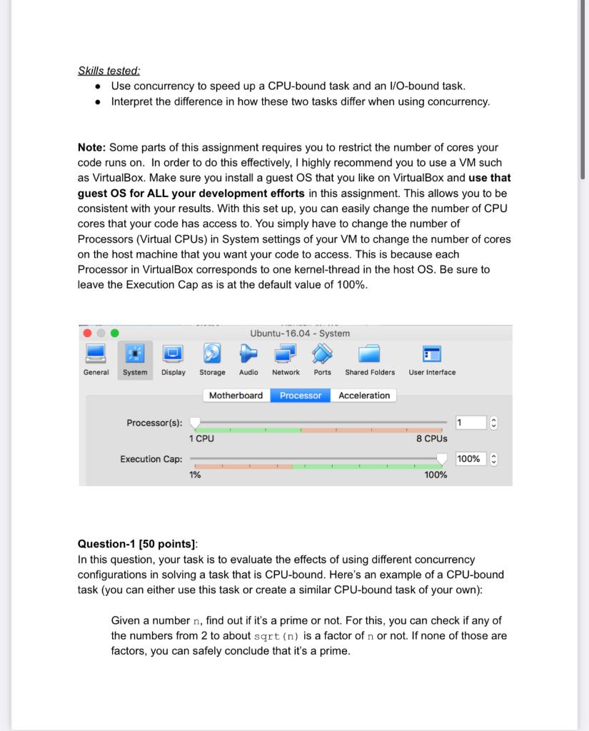 Skills tested: • Use concurrency to speed up a | Chegg.com
