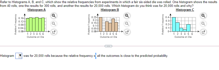 Solved Refer to Histograms A, B, and C, which show the | Chegg.com
