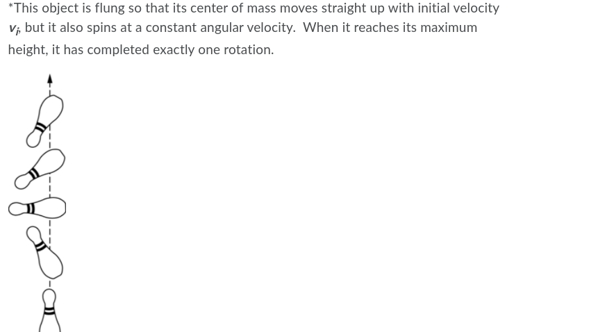 Solved *This object is flung so that its center of mass | Chegg.com