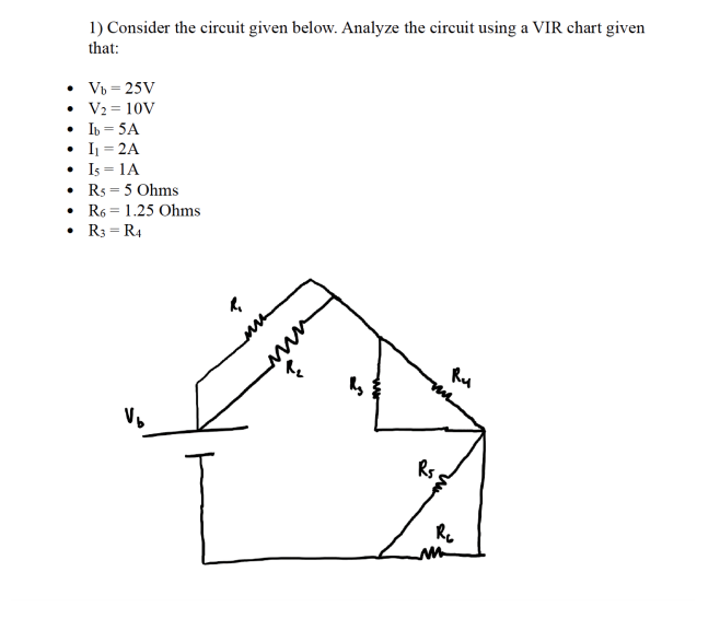 1) Consider the circuit given below. Analyze the | Chegg.com