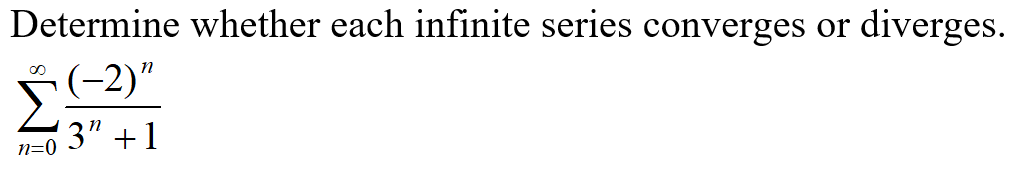 Solved Determine whether each infinite series converges or | Chegg.com